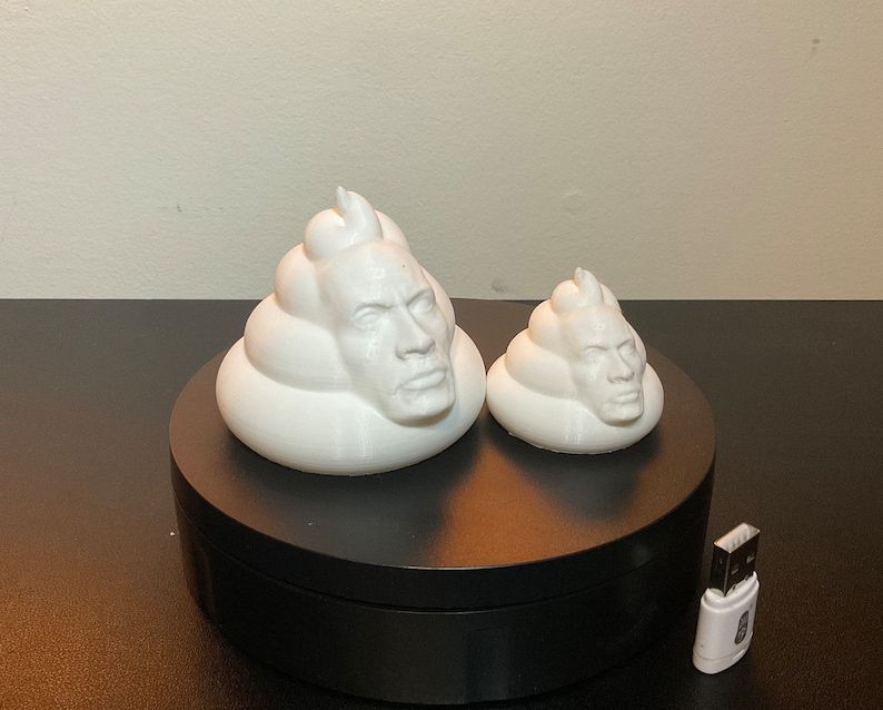 The Rock Poop Emoji 3D Printed Figure Statue Funny Turd - Etsy