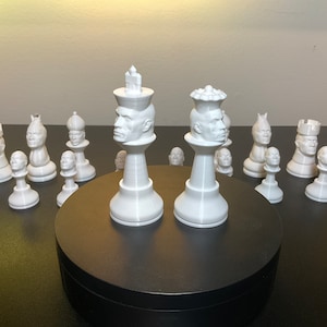 The Rock Chess Set 3D Printed, Standard Size, King 3.75 In, 9.5 Cm ...
