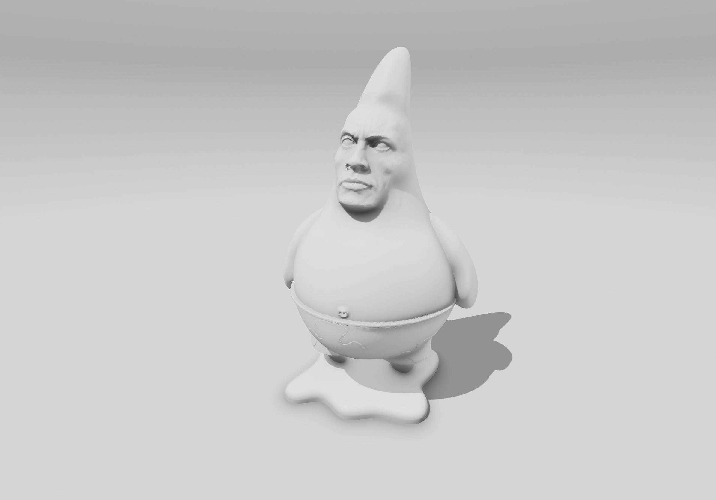 The Rock Patrick 3D Printed Figure Statue, Spongebob, Nickelodeon ...