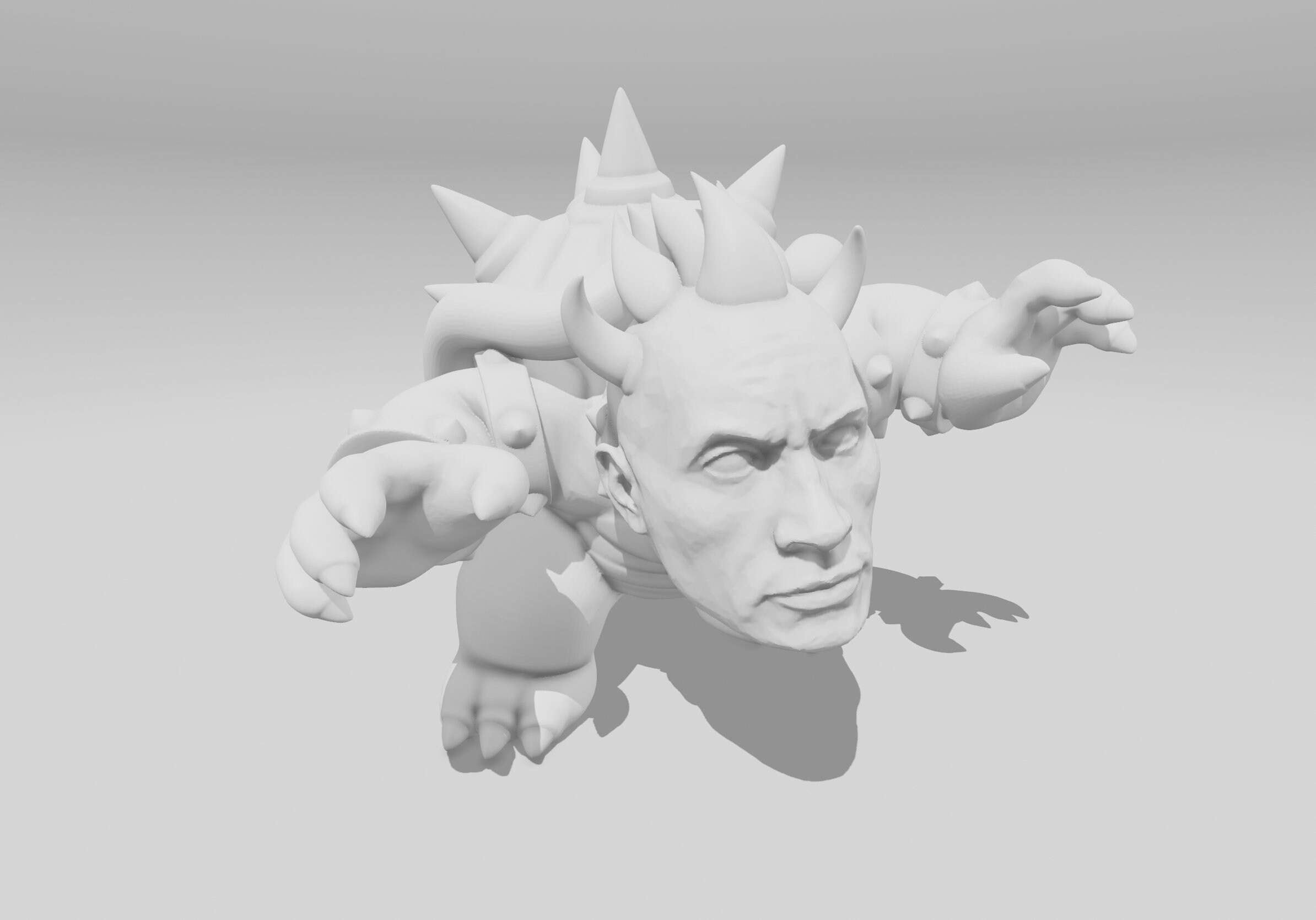 The Rock Bowser 3D Printed Figure Statue Mario Bros - Etsy Hong Kong