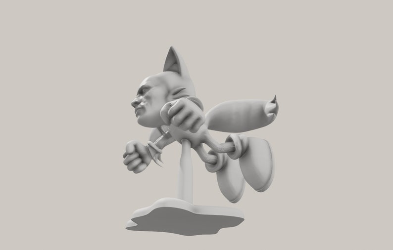 The Rock Tails 3D Printed Figure Statue Sonic Sega Fan Gift - Etsy UK
