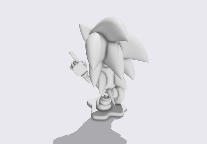 The Rock Sonic 3D Printed Figure Statue Sega Fan Gift Dwayne - Etsy