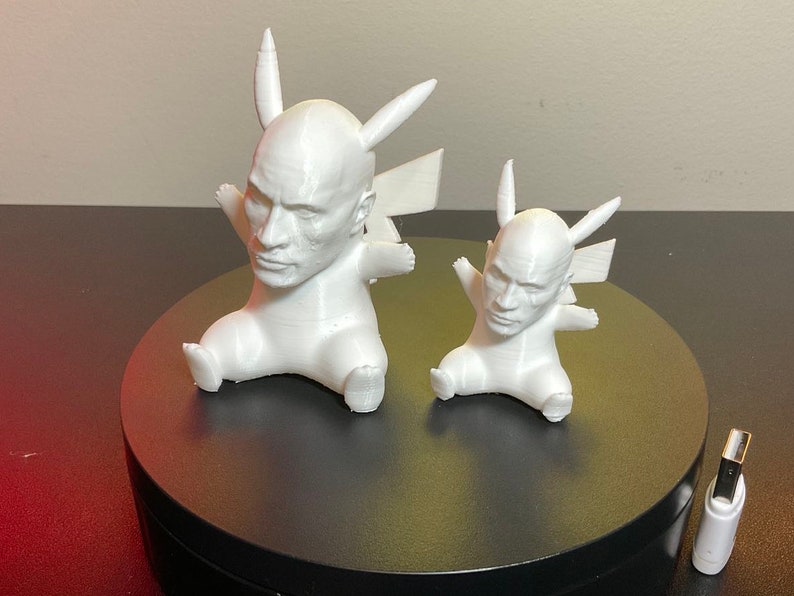 The Rock Pikachu 3D Printed Figure Statue Pokemon Gift, Dwayne Johnson ...