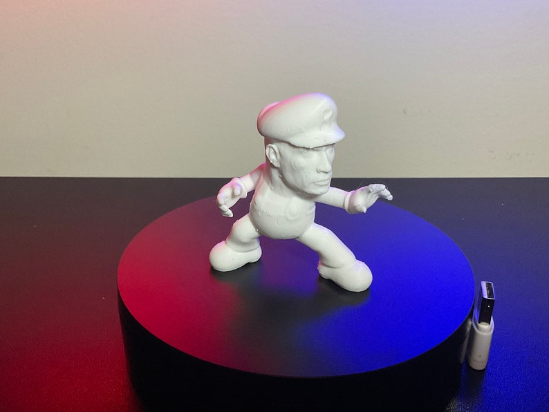 The Rock Mario 3D Printed Figure Statue, Nintendo Fan Gift, Dwayne ...