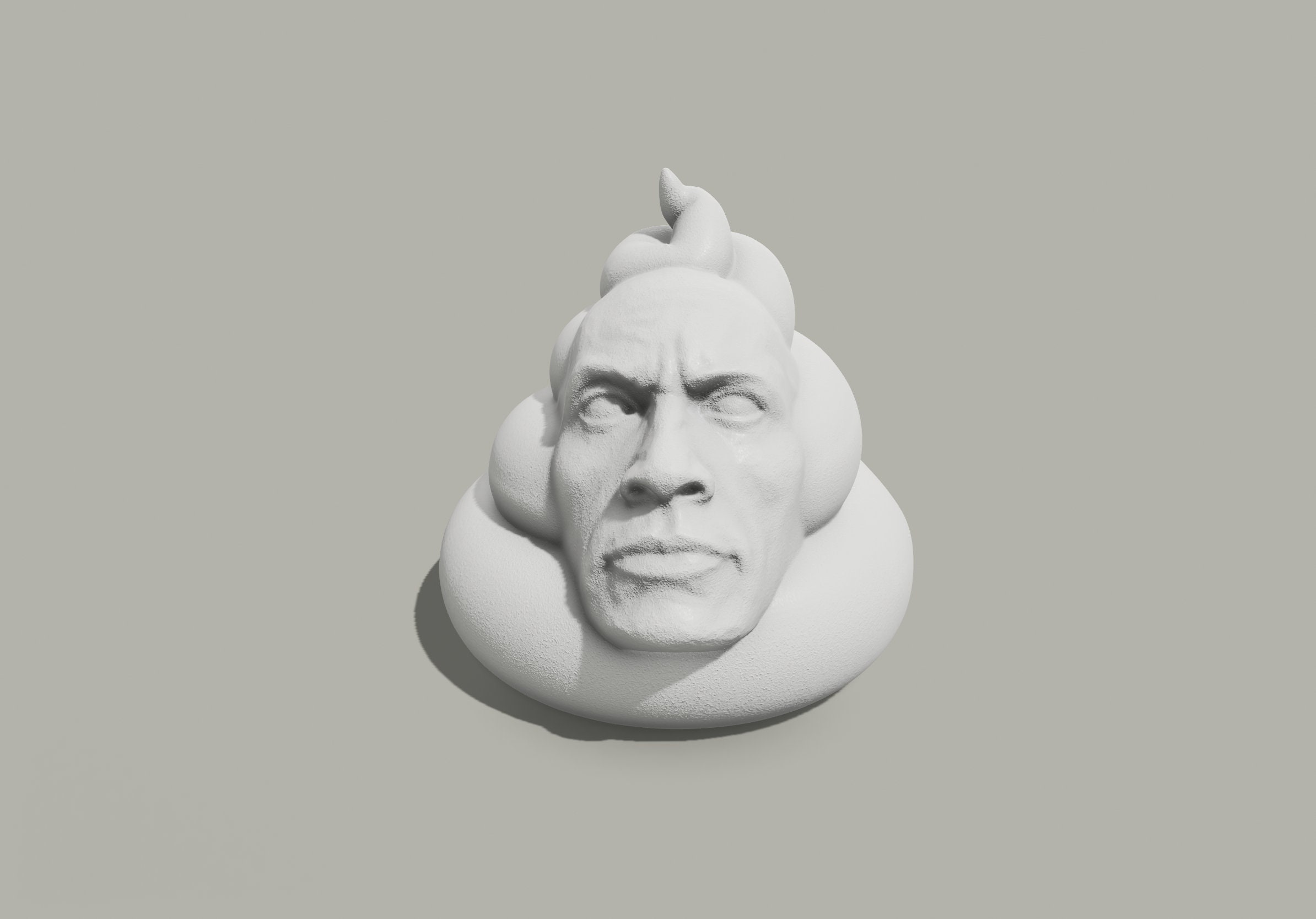 The Rock Poop Emoji 3D Printed Figure Statue Funny, Turd, Dwayne ...