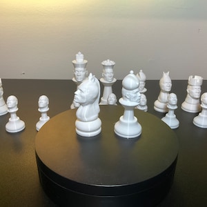 The Rock Chess Set 3D Printed, Standard Size, King 3.75 In, 9.5 Cm ...