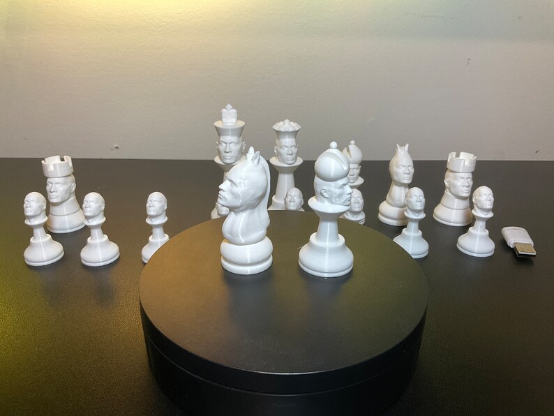 3D Printed the Rock Chess Set, Gag Gift - Etsy