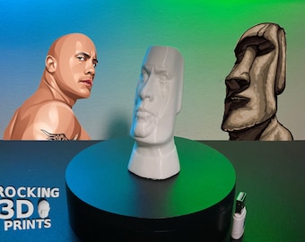 The Rock Duck 3D Printed Figure Statue, Dwayne Johnson, Bathtub Fun ...
