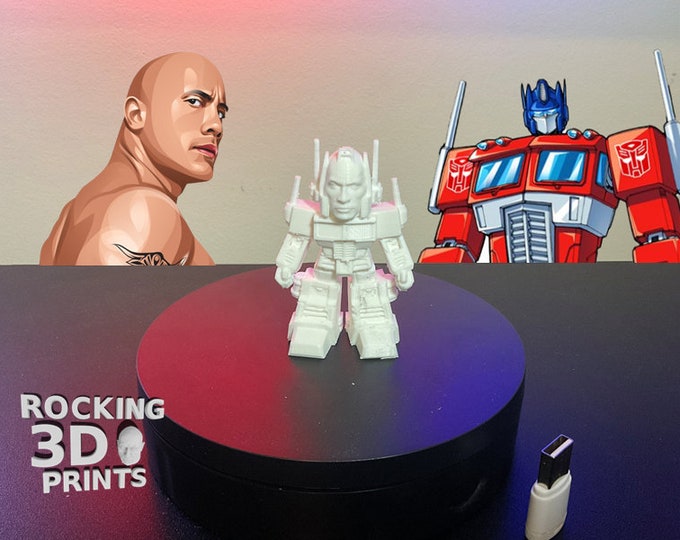 The Rock Optimus Prime 3D Printed Figure Statue Transformers Autobots ...