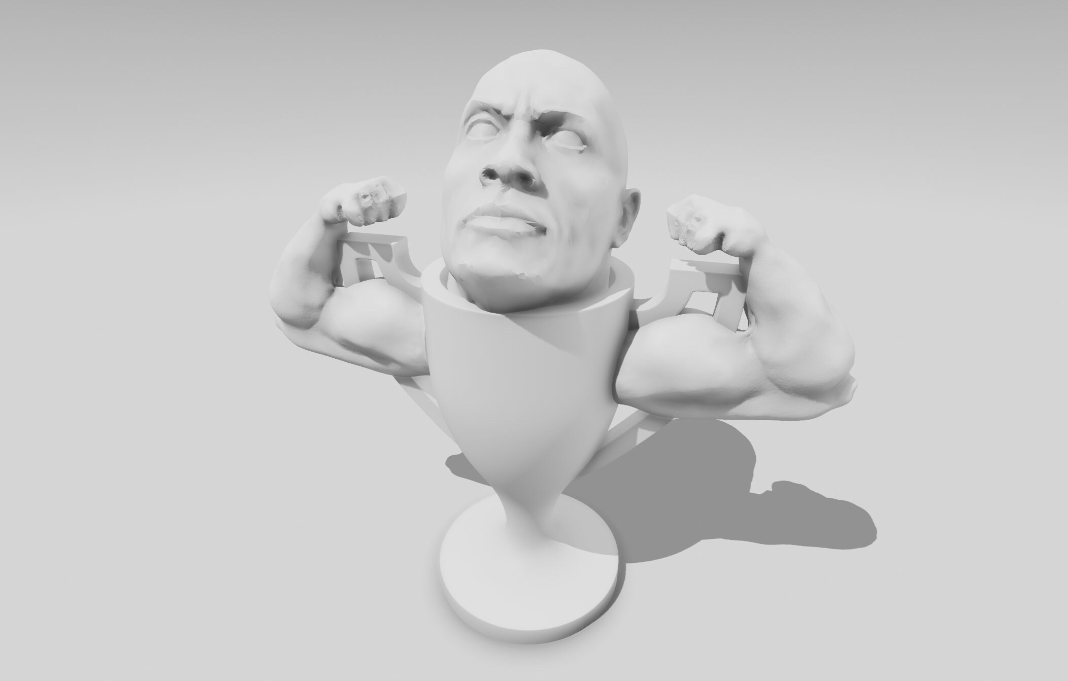 3D Printed the Rock Trophy Statue, Dwayne Johnson Gift, Desk Decor - Etsy
