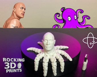 The Rock Joy Stick Fidget Toy 3D Printed, Stress Relief, Dwayne Johnson ...