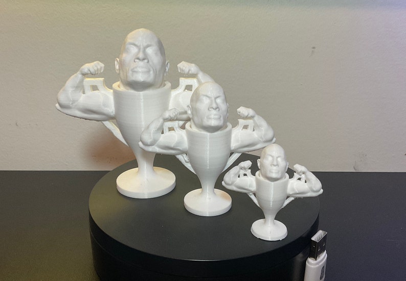 The Rock Trophy 3D Printed Figure Statue Dwayne Johnson - Etsy