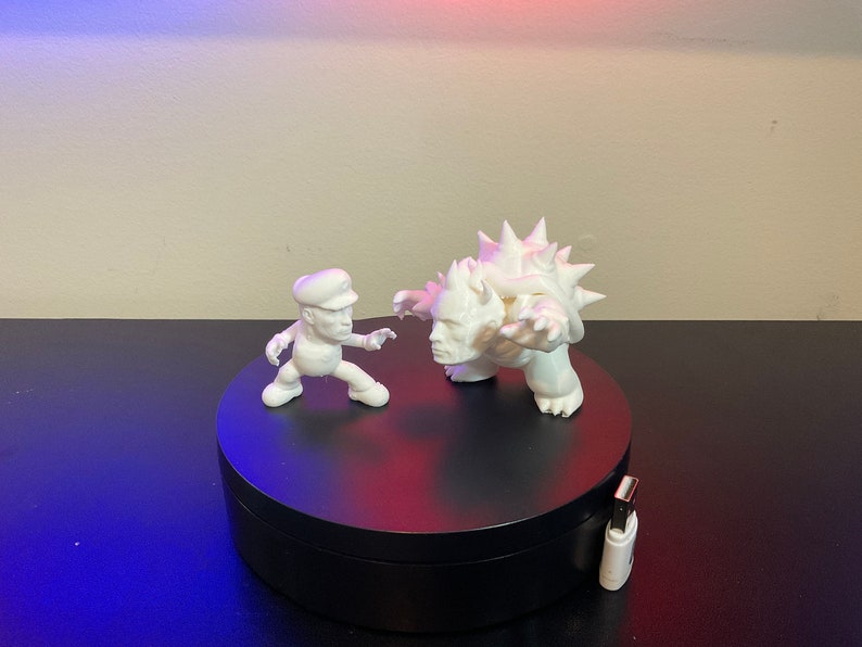 The Rock Mario 3D Printed Figure Statue, Nintendo Fan Gift, Dwayne ...