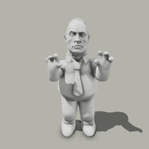 The Rock Homer Simpson 3D Printed Figure Statue, the Simpsons, Dwayne ...