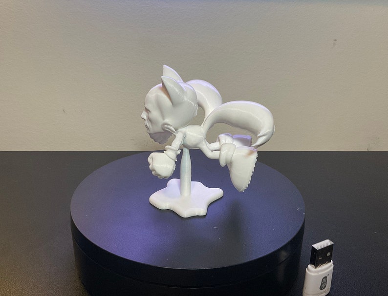 The Rock Tails 3D Printed Figure Statue, Sonic Sega Fan Gift, Dwayne ...