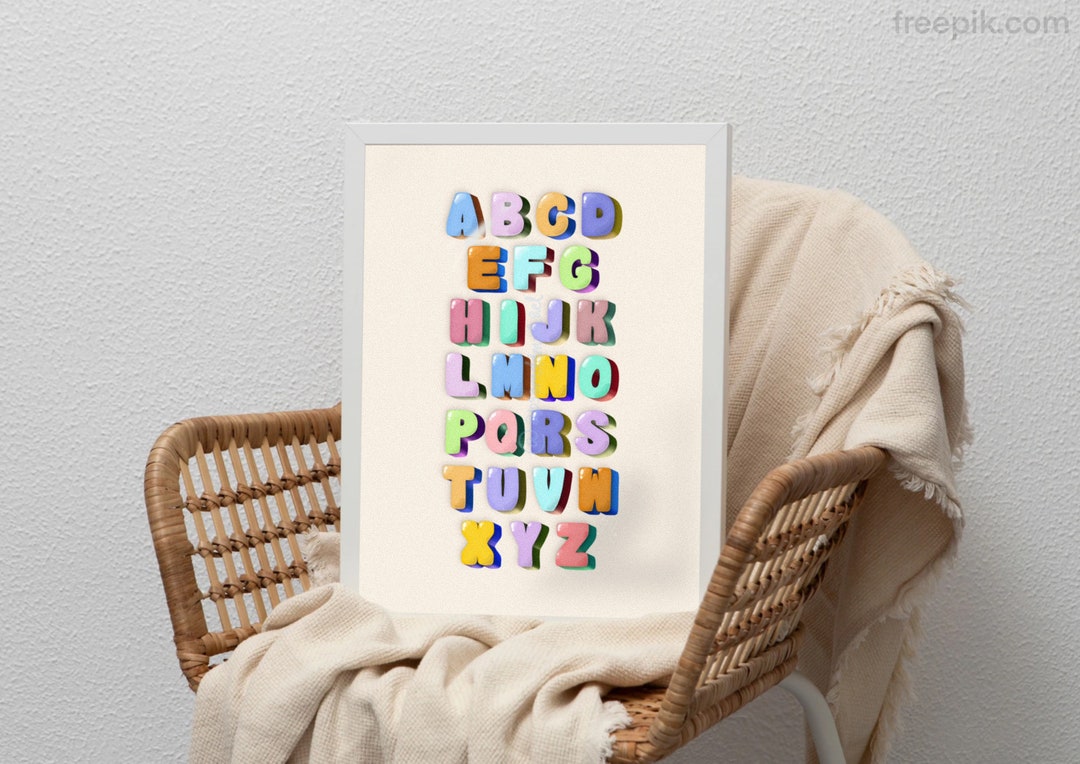 Pastel Rainbow Alphabet Chart *digital Download Only* - Etsy