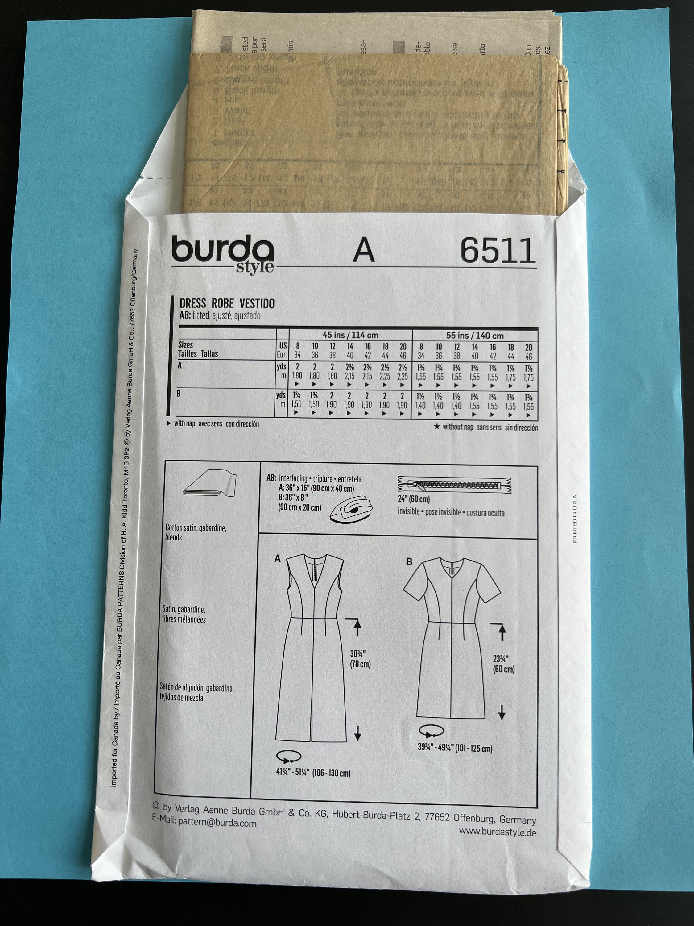 Burda 6511 Dress Paper Sewing Pattern - Etsy