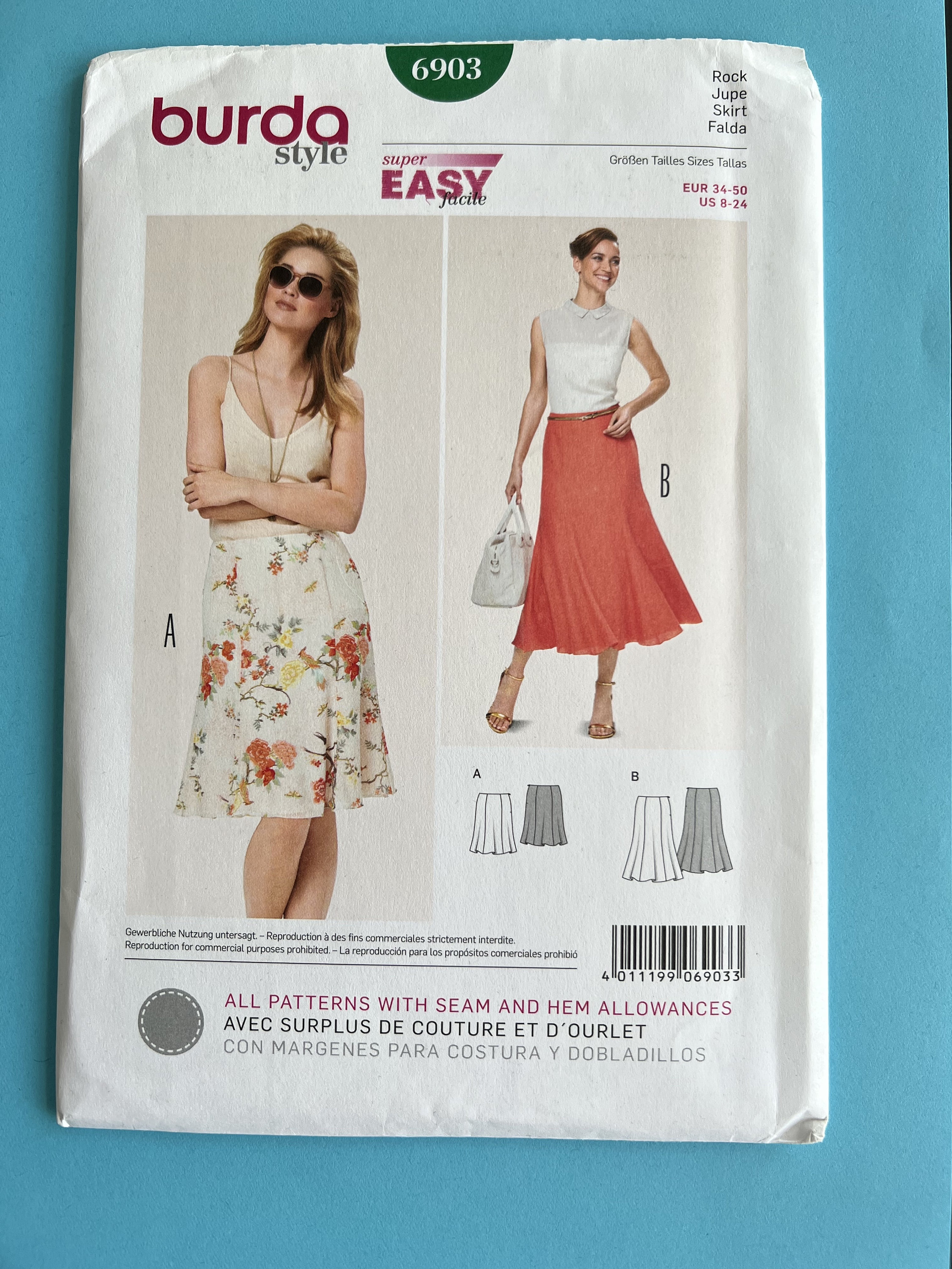Burda 6903 Skirt Paper Sewing Pattern - Etsy