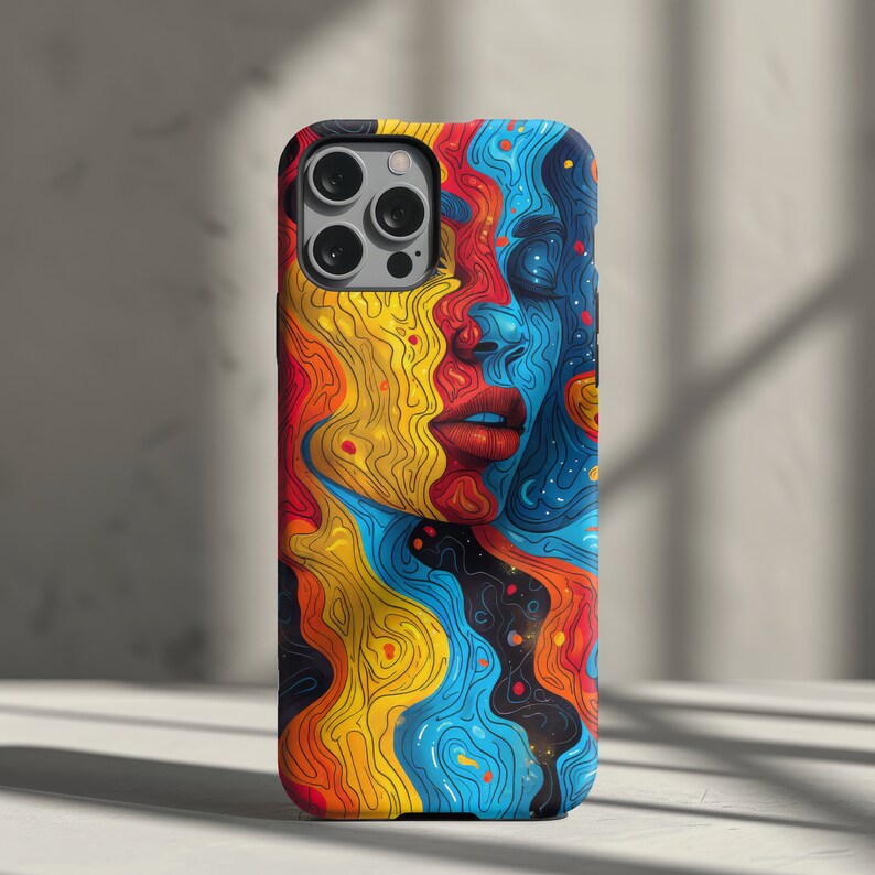 Vintage Glamour: Retro Woman Portrait Phone Case Stylish & Timeless ...