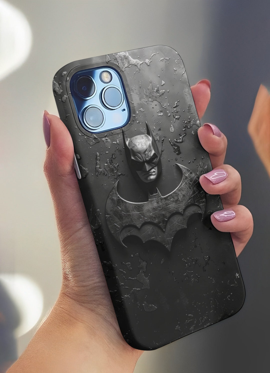 Stone Batman Logo Art Print, Grunge Texture, Minimalist Style, High ...