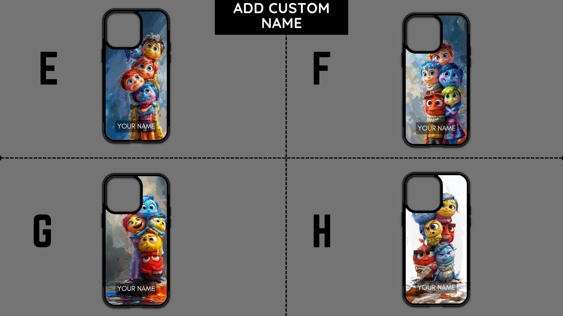 Inside Out 2: Five Emotions Group Hug,4 Different Styles, iPhone Case ...