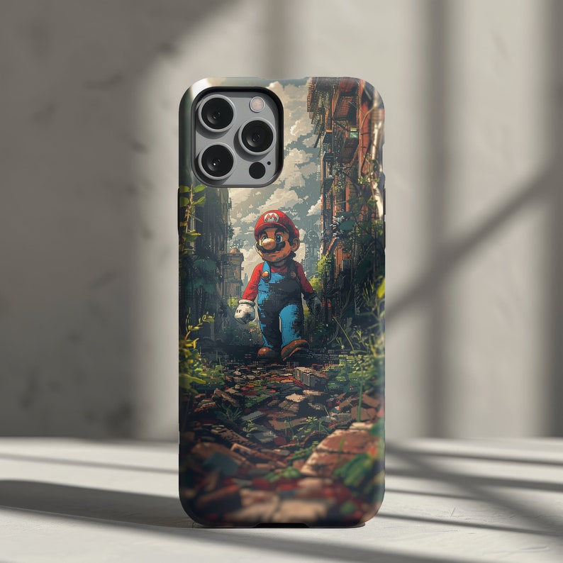 Mario Bros Retro Game Style Pixel Phone Cases for iPhone 15/14/13/12/11 ...