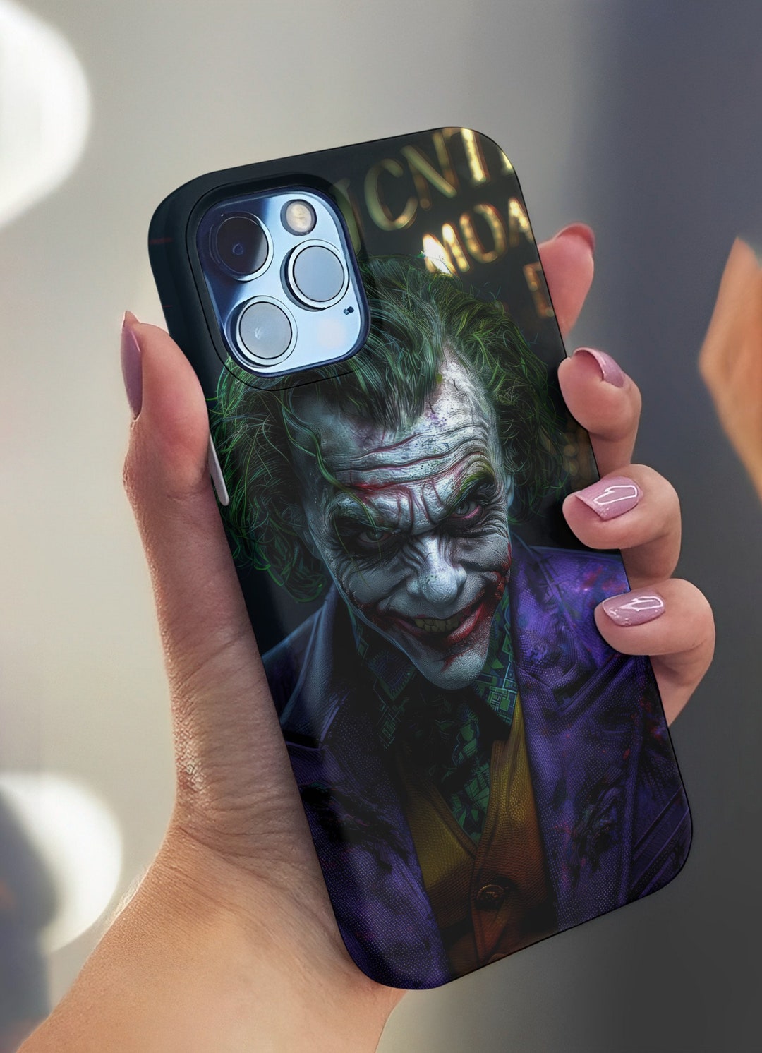 Ultra Realistic Joker Portrait Phone Case, Gif for Fans of the Dark ...