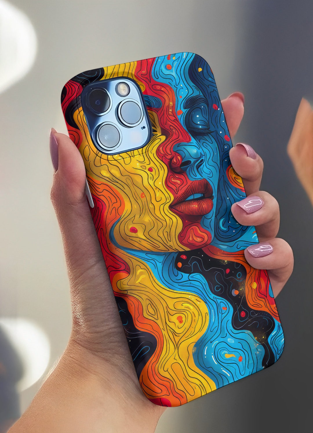 Vintage Glamour: Retro Woman Portrait Phone Case Stylish & Timeless ...