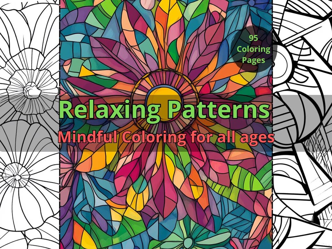 95 Relaxing Patterns Coloring Pages for All Ages Digital and Printable ...