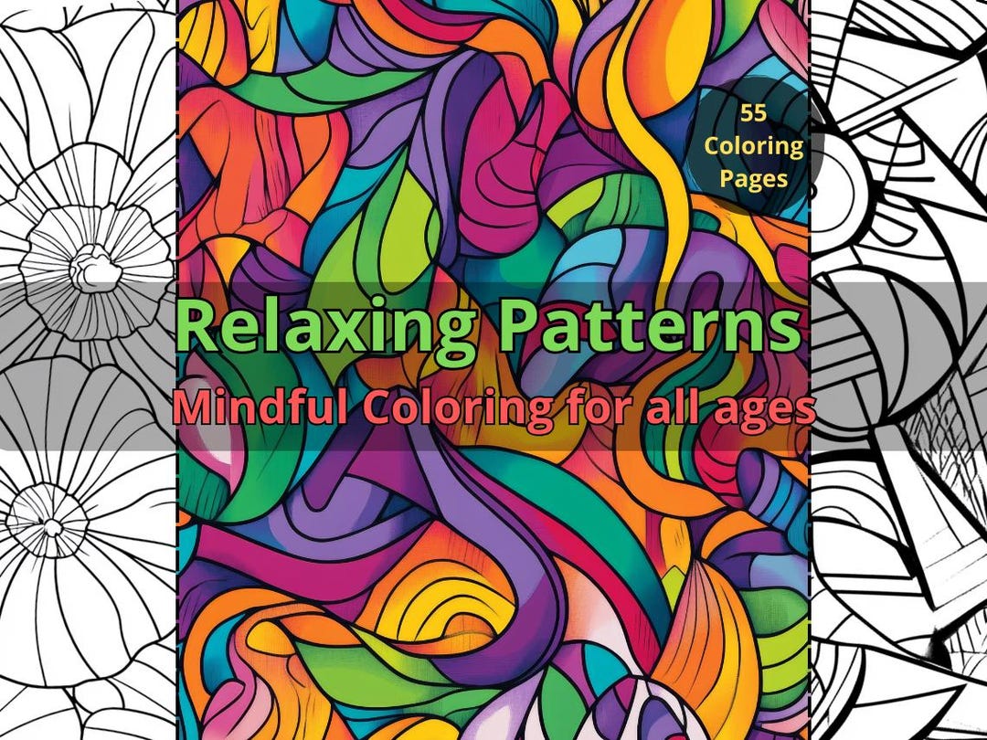 55 Relaxing Patterns Coloring Pages for All Ages Digital and Printable ...