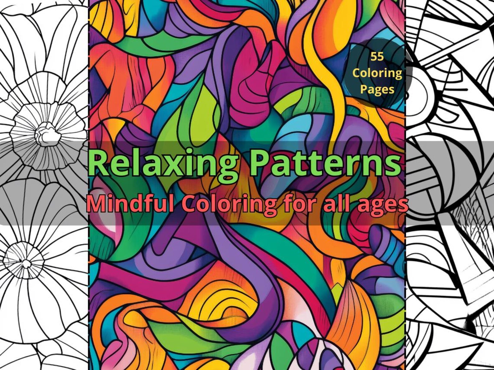 55 Relaxing Patterns Coloring Pages for All Ages Digital and Printable ...