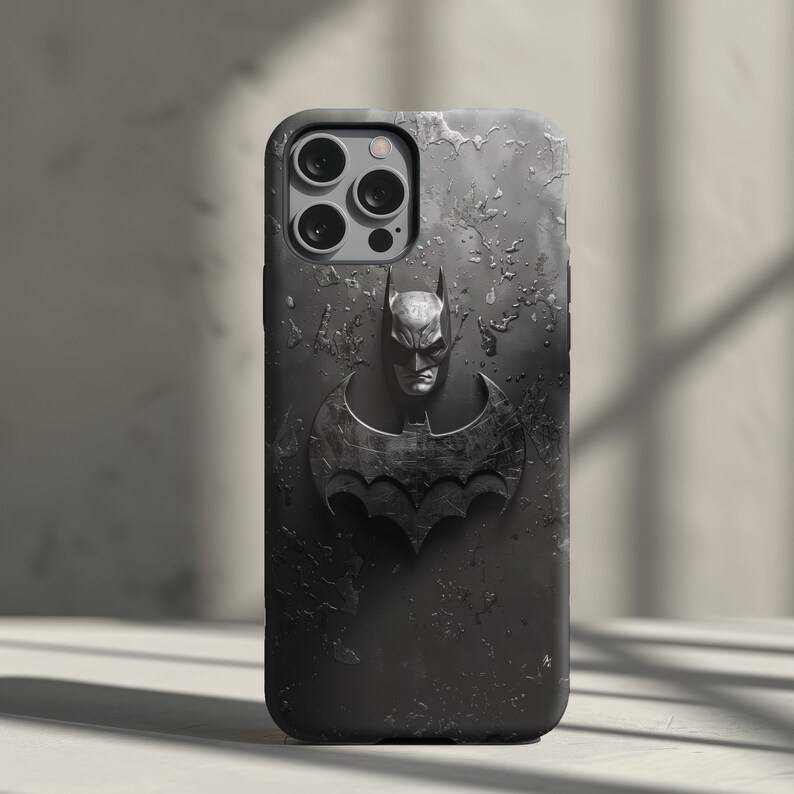 Stone Batman Logo Art Print, Grunge Texture, Minimalist Style, High ...