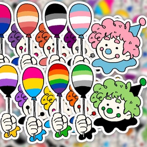 PRIDE CLOWN STICKERS - Etsy