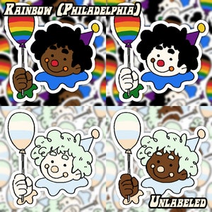 PRIDE CLOWN STICKERS - Etsy