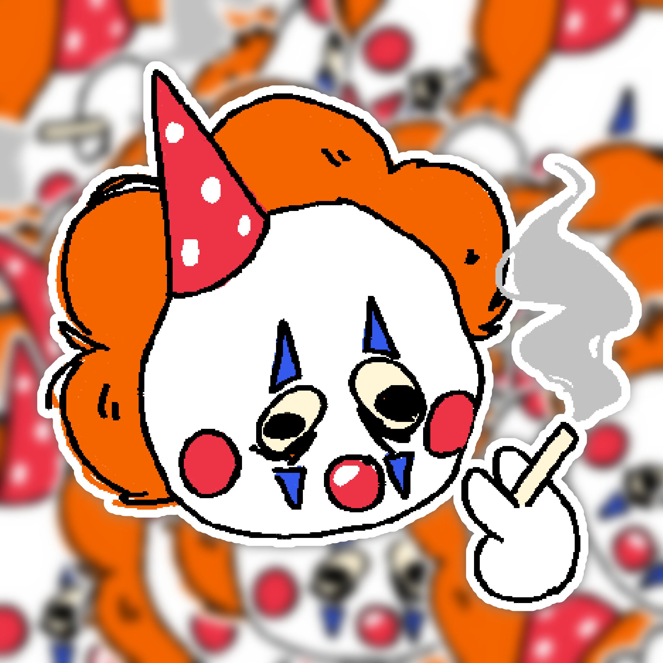 Cursed Emoji Clown Stickers - Etsy