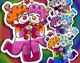 PRIDE CLOWN STICKERS - Etsy