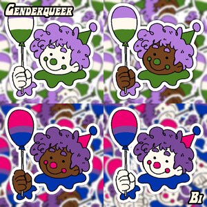 PRIDE CLOWN STICKERS - Etsy