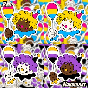 PRIDE CLOWN STICKERS - Etsy
