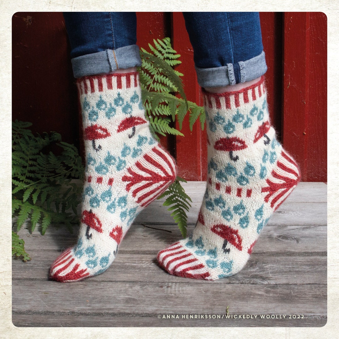 Cosy Rain Socks PDF Knitting Pattern - Etsy