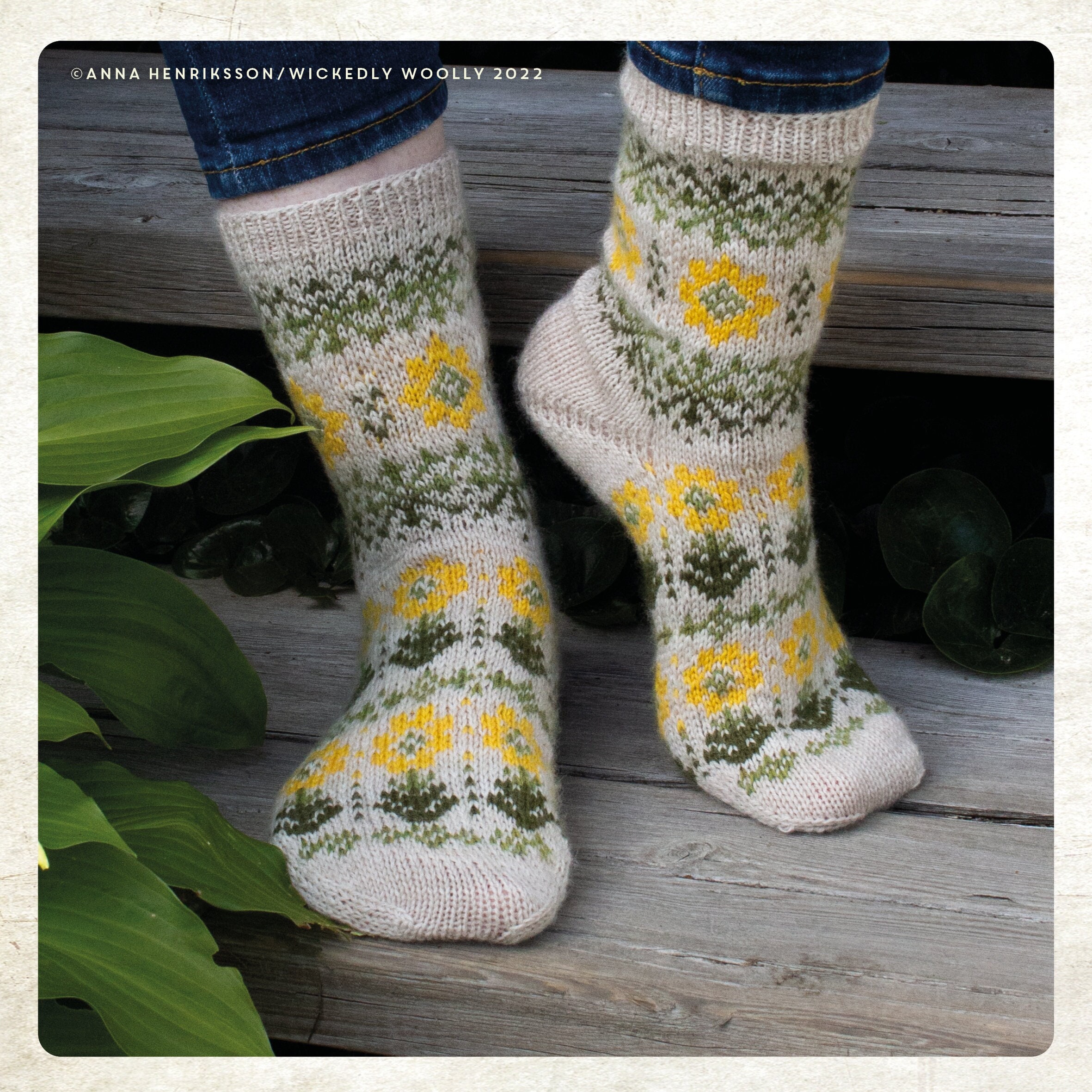 Happy Sunflower Socks PDF Knitting Pattern - Etsy
