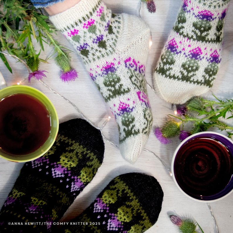Celtic Thistle Socks PDF Knitting Pattern - Etsy