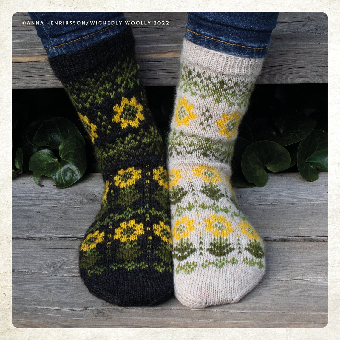 Happy Sunflower Socks PDF Knitting Pattern - Etsy