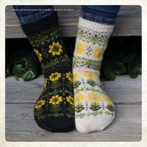 Happy Sunflower Socks PDF Knitting Pattern - Etsy