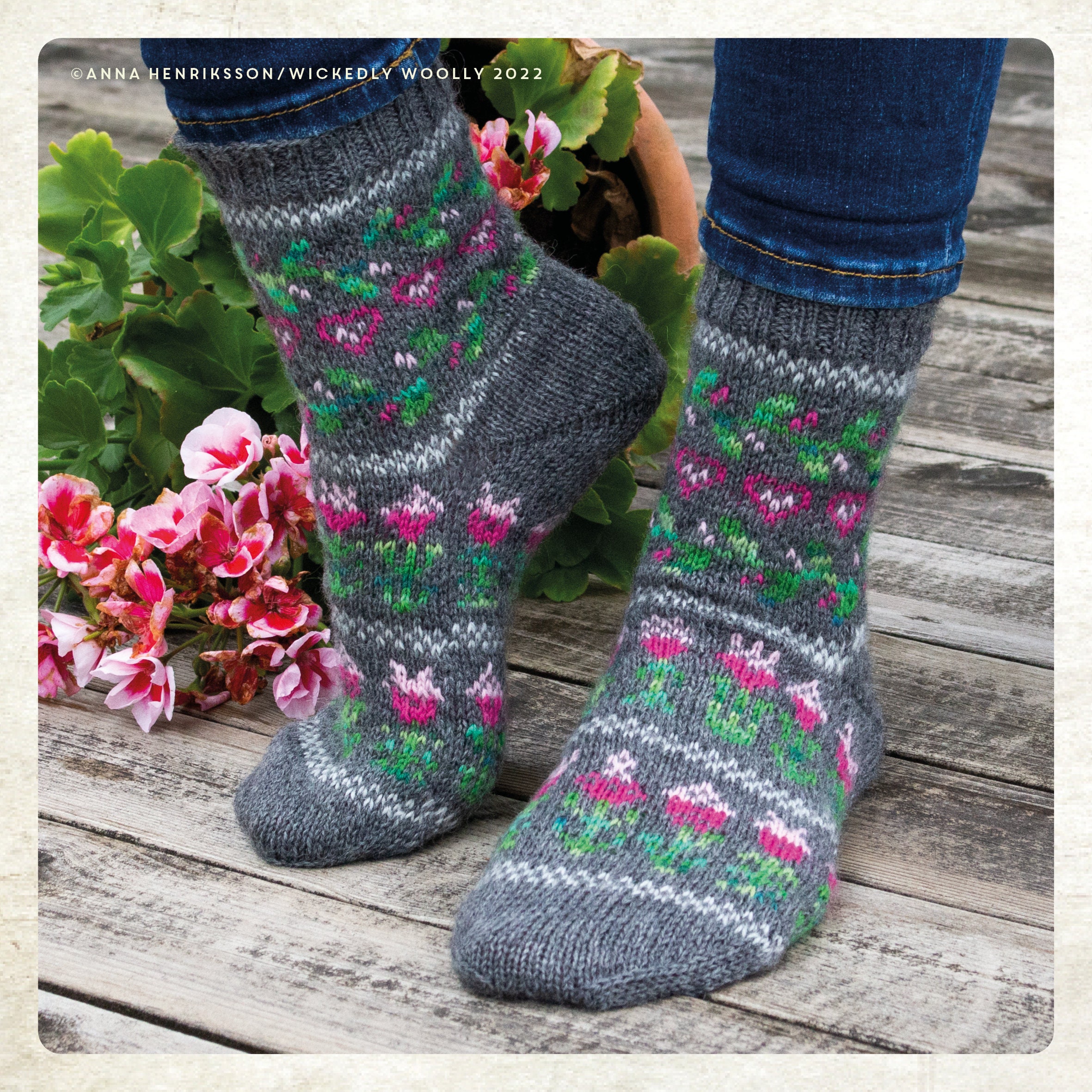 Midsummer Flowers Socks PDF Knitting Pattern - Etsy
