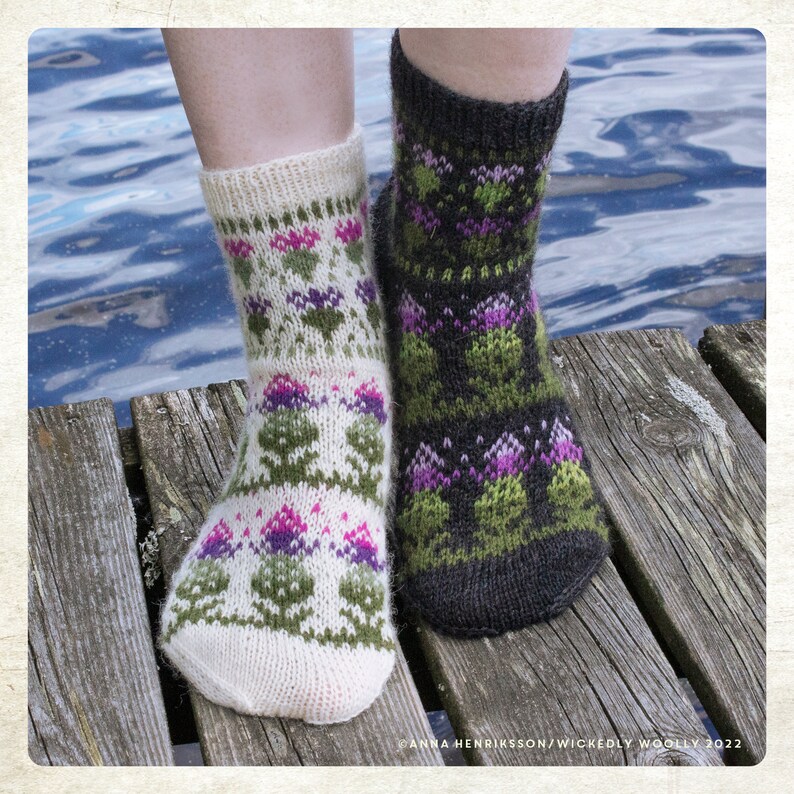 Celtic Thistle Socks PDF Knitting Pattern - Etsy