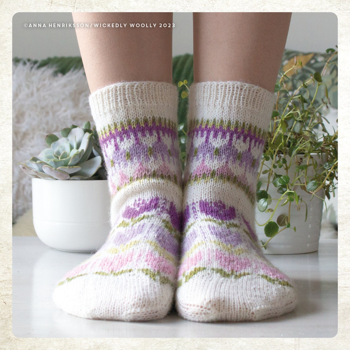 Triple Tulip Socks PDF Knitting Pattern - Etsy