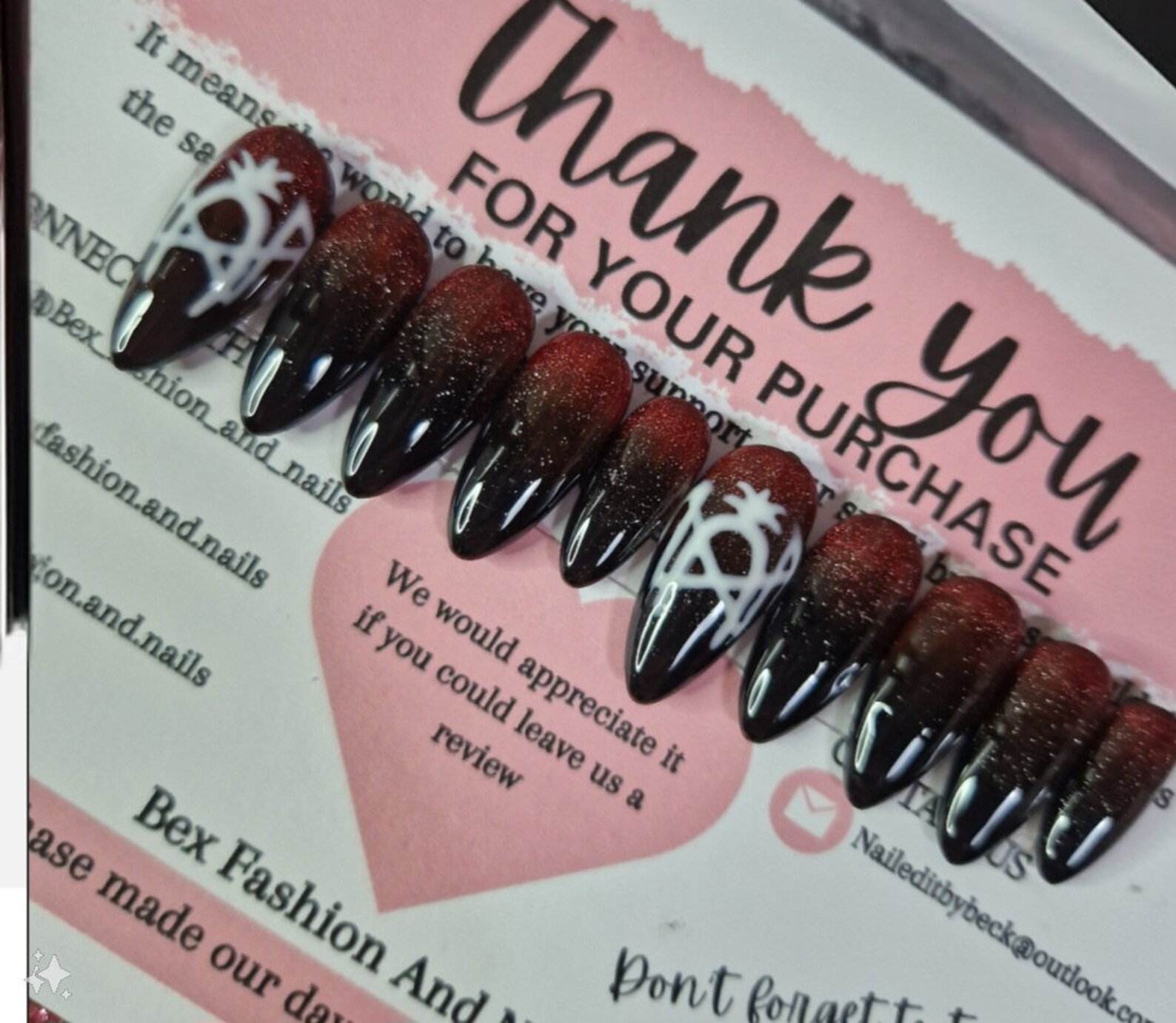 Sleep Token Inspired Hand Made Nails Custom Nails Gel Nails Acrylic ...