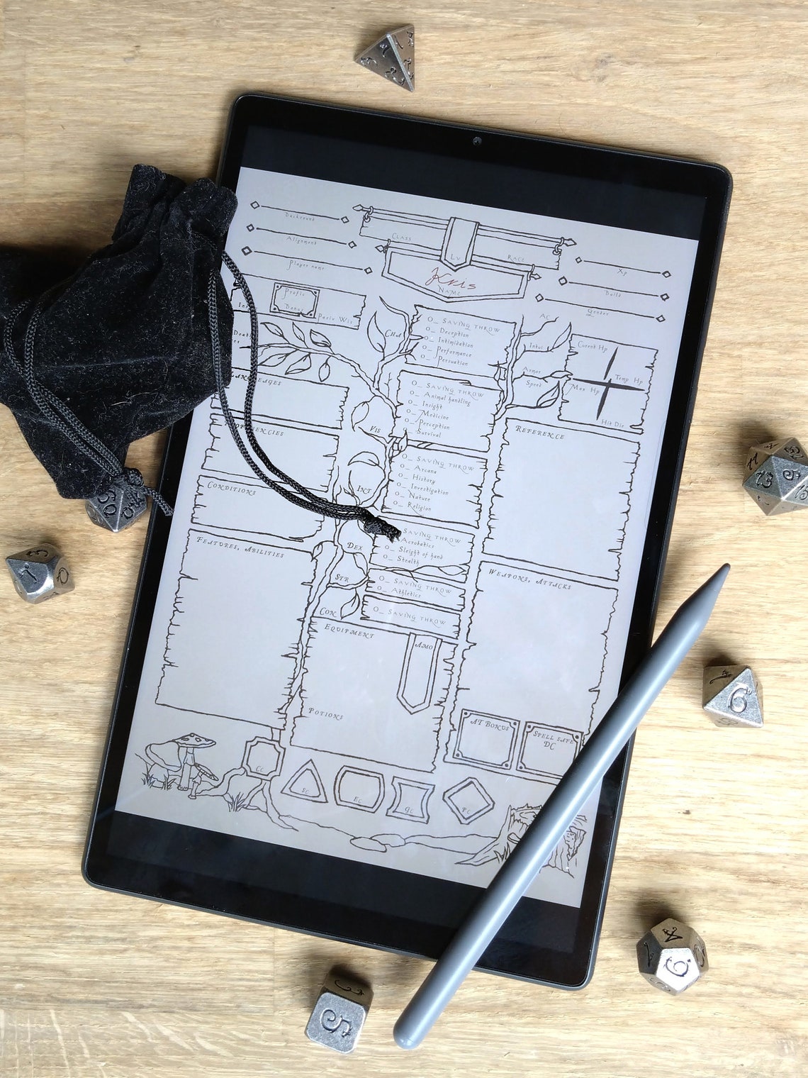 Dnd 5E Character Sheet Simple Design - Etsy