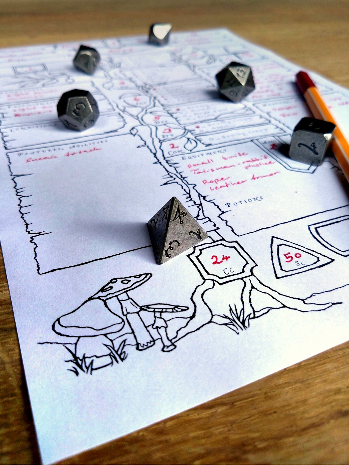 Dnd 5E Character Sheet Simple Design - Etsy