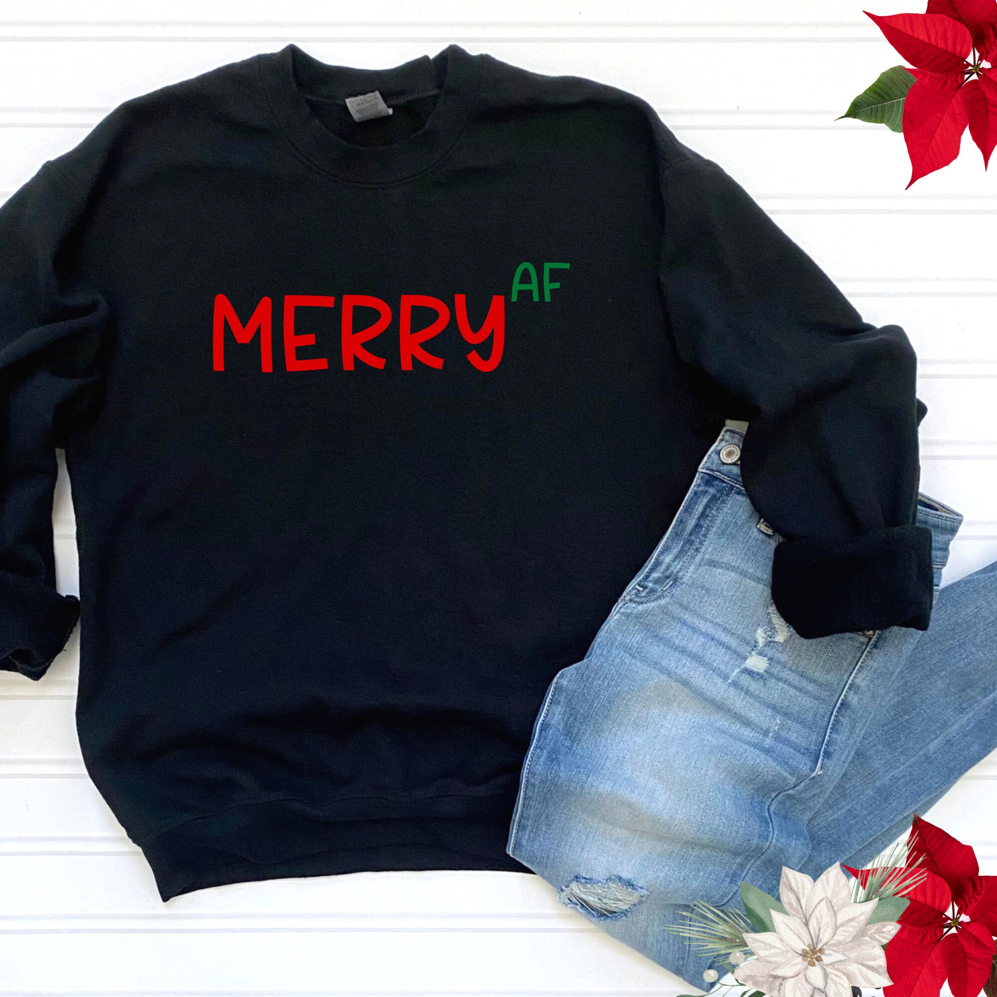 Merry AF SVG, Funny Holiday Svg, Christmas Svg, Family Christmas Shirt ...